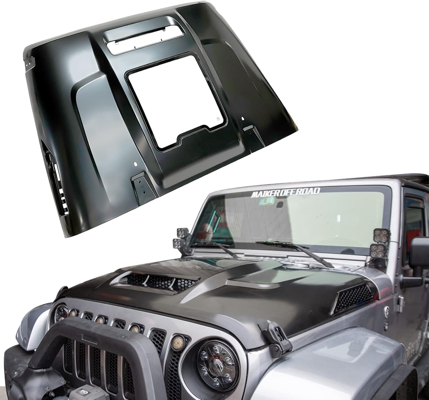 Heat Dispersion Hood Compatible with 2007-2018 Jeep Wrangler JK ...