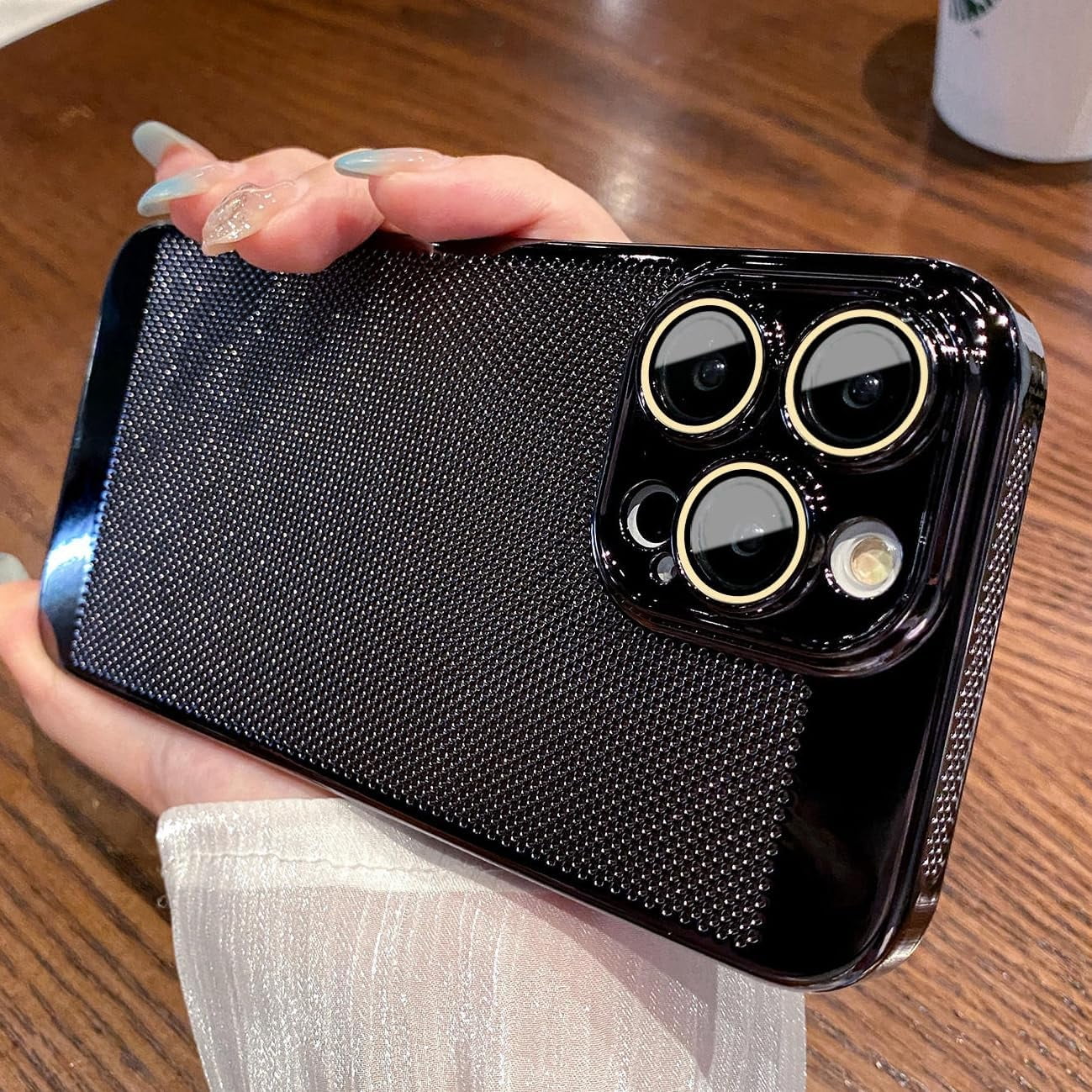 Paper Cup Organizer LUVI IPhone 15 Pro Skull Hollow Case - Electroplate ...