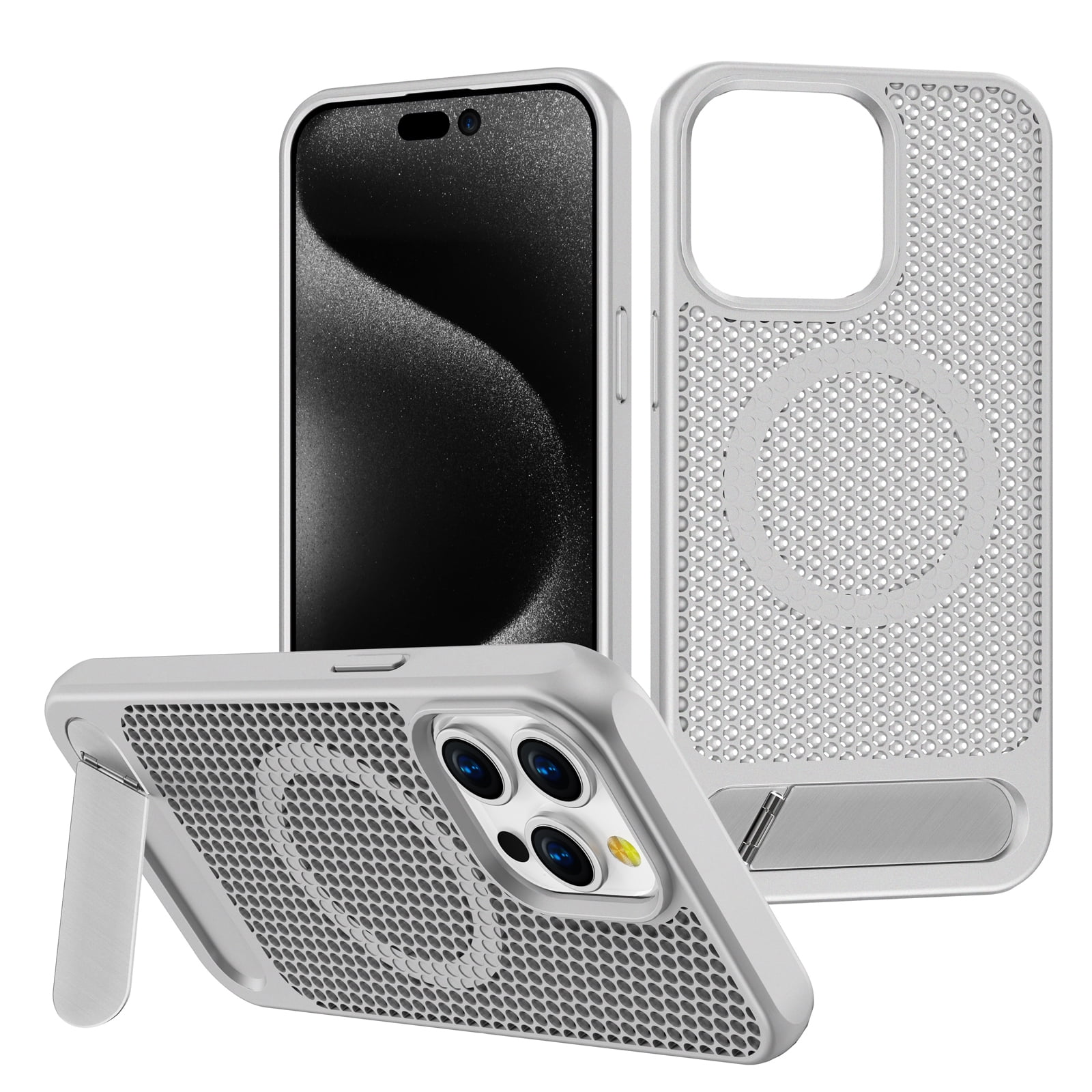 Heat Dissipation Breathable Cooling Phone Case with Stand for iPhone 11 ...