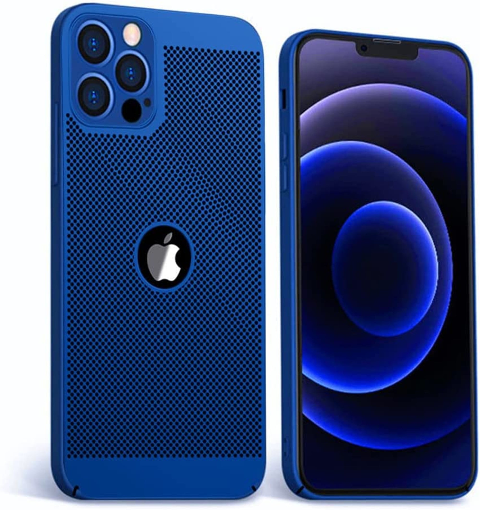 Heat Dissipation iPhone 12 Mini Case (Blue) Breathable Cooling Hollow ...