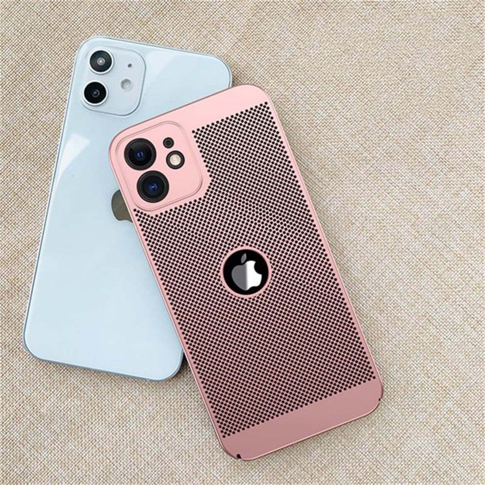 Heat Dissipation iPhone 13 Case (Rose Gold) Breathable Cooling Hollow ...