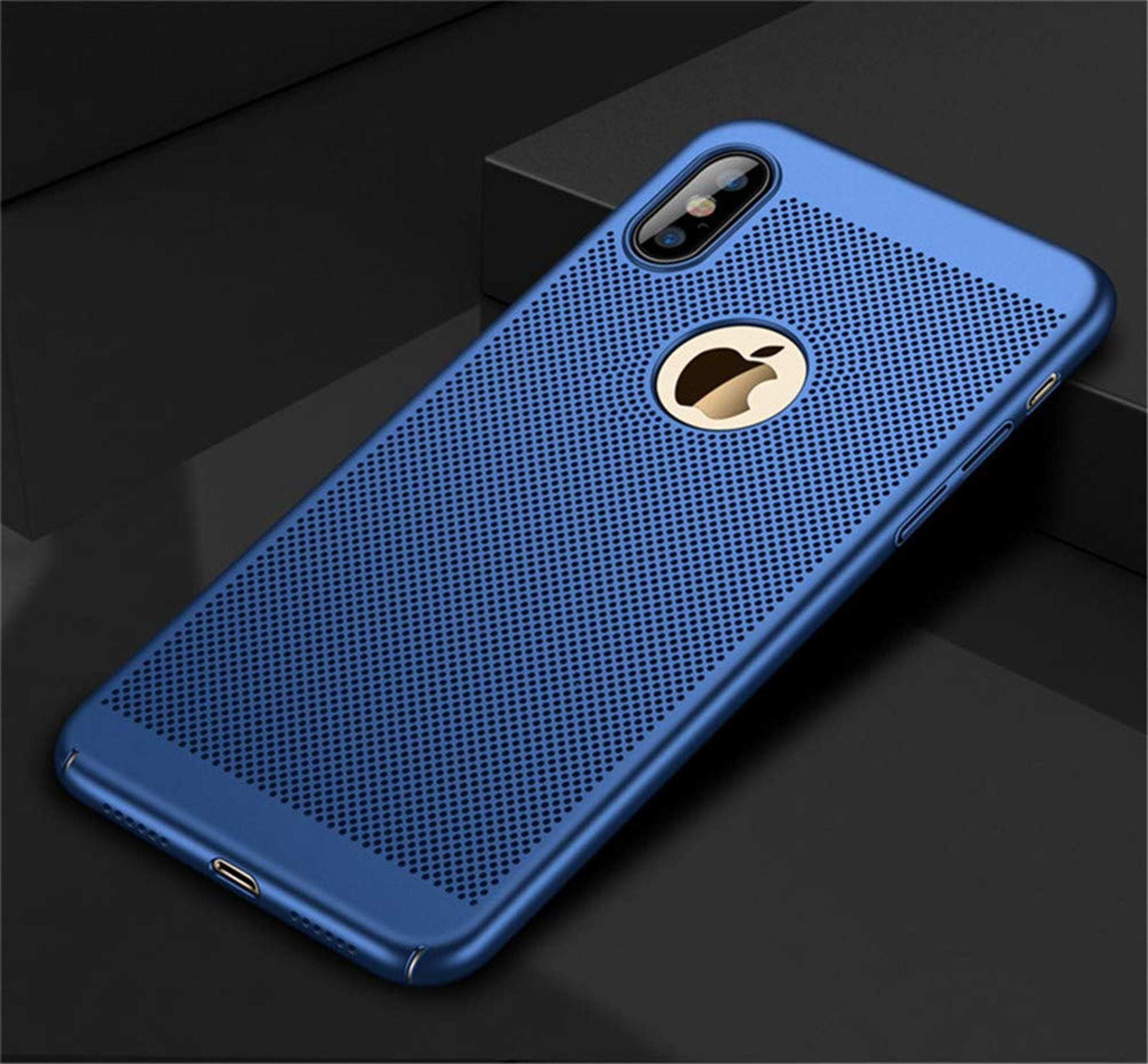 Heat Dissipation iPhone XR Case (Blue) Breathable Cooling Hollow ...