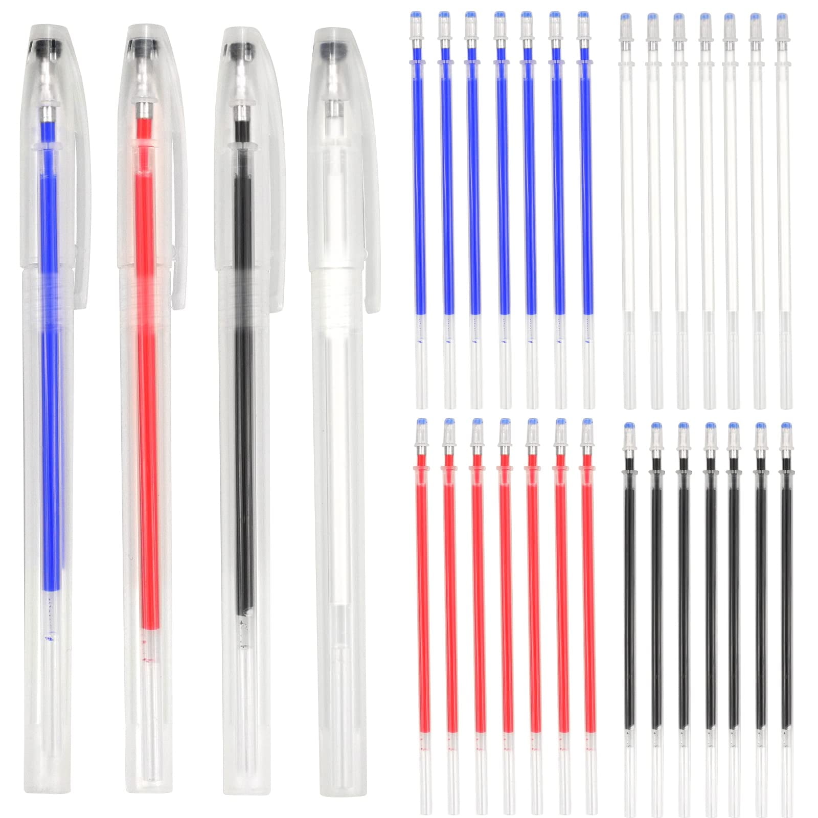 Heat Erasable Pens 4 Colors Heat Erasable Fabric Marking Pens with 28 ...