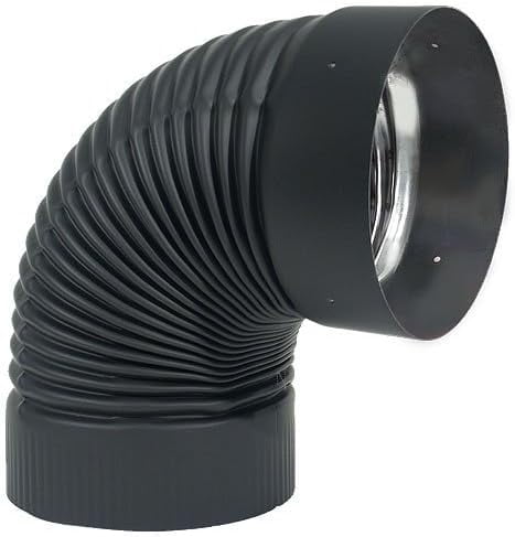 Heat-Fab 2714B 7" 90 Degree Saf-T Pipe Elbow, Black - Walmart.com