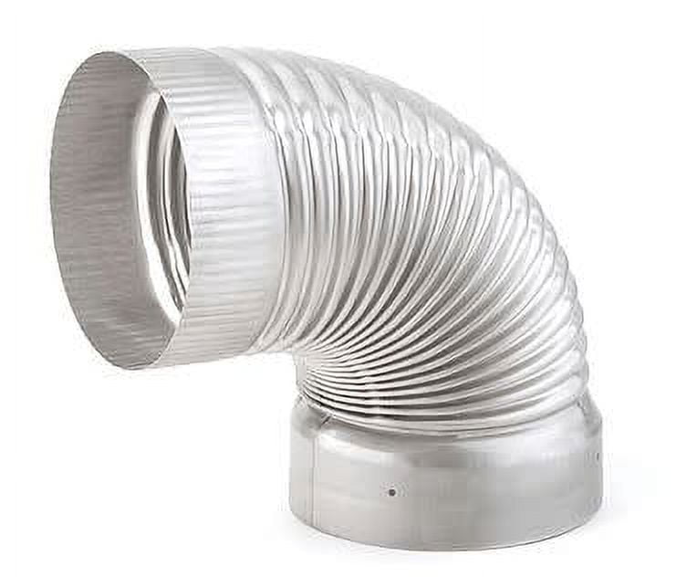 Heat-Fab 4614Flex 6" 90 Degree Crimped Elbow - Stainless Steel ...