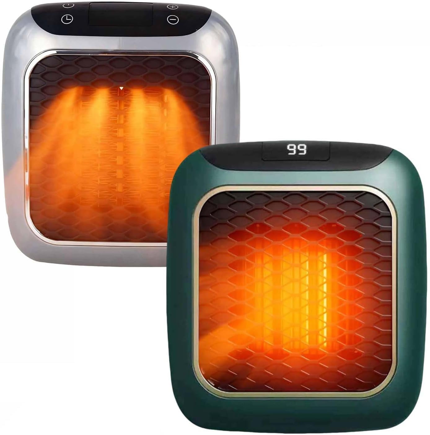 Heat Flash Heater, Ceramic Wall Heater Plug In, 800W Mini Portable ...