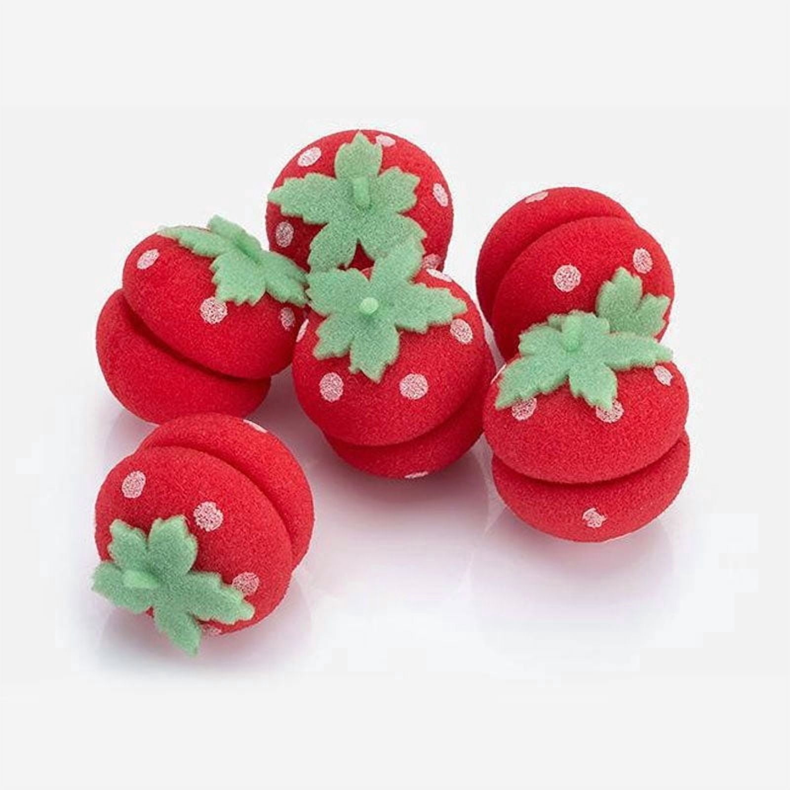 Heat-Free Sleep-In Hair Curlers No Heat Bouncy Curls Strawberry Shape ...