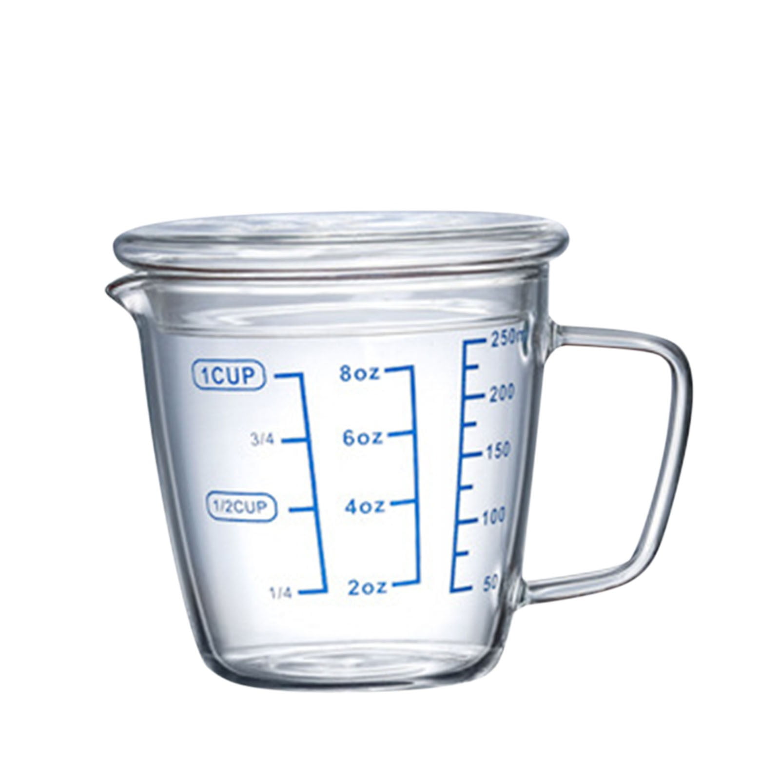 Heat Glass Milk Cup Measuring Cup for Home Kitchen with Clear Scale and ...
