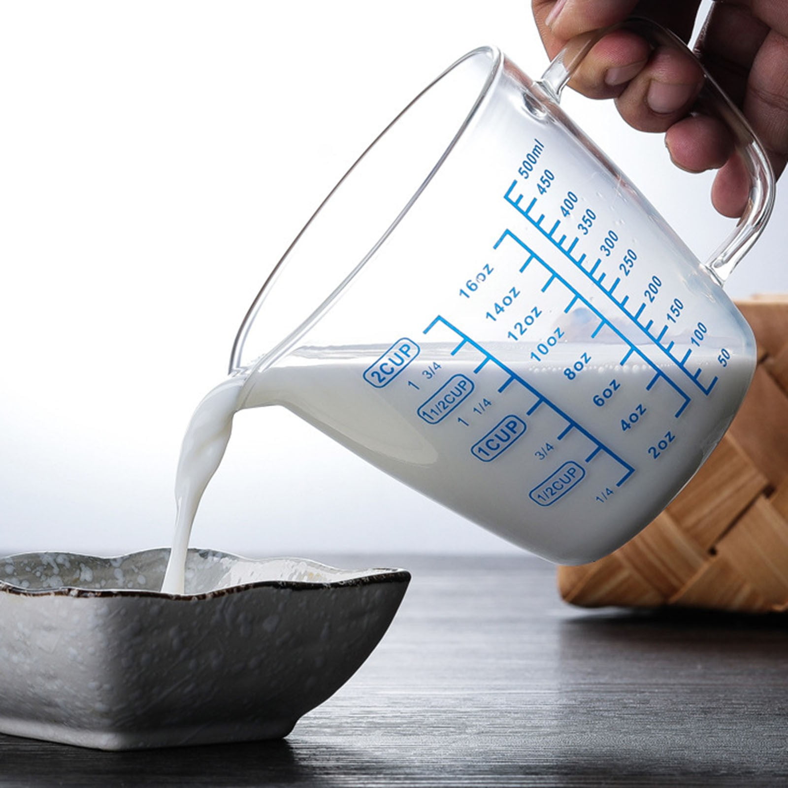 Heat Glass Milk Cup Milk Cup Measuring Cup Microwave Oven Electric ...