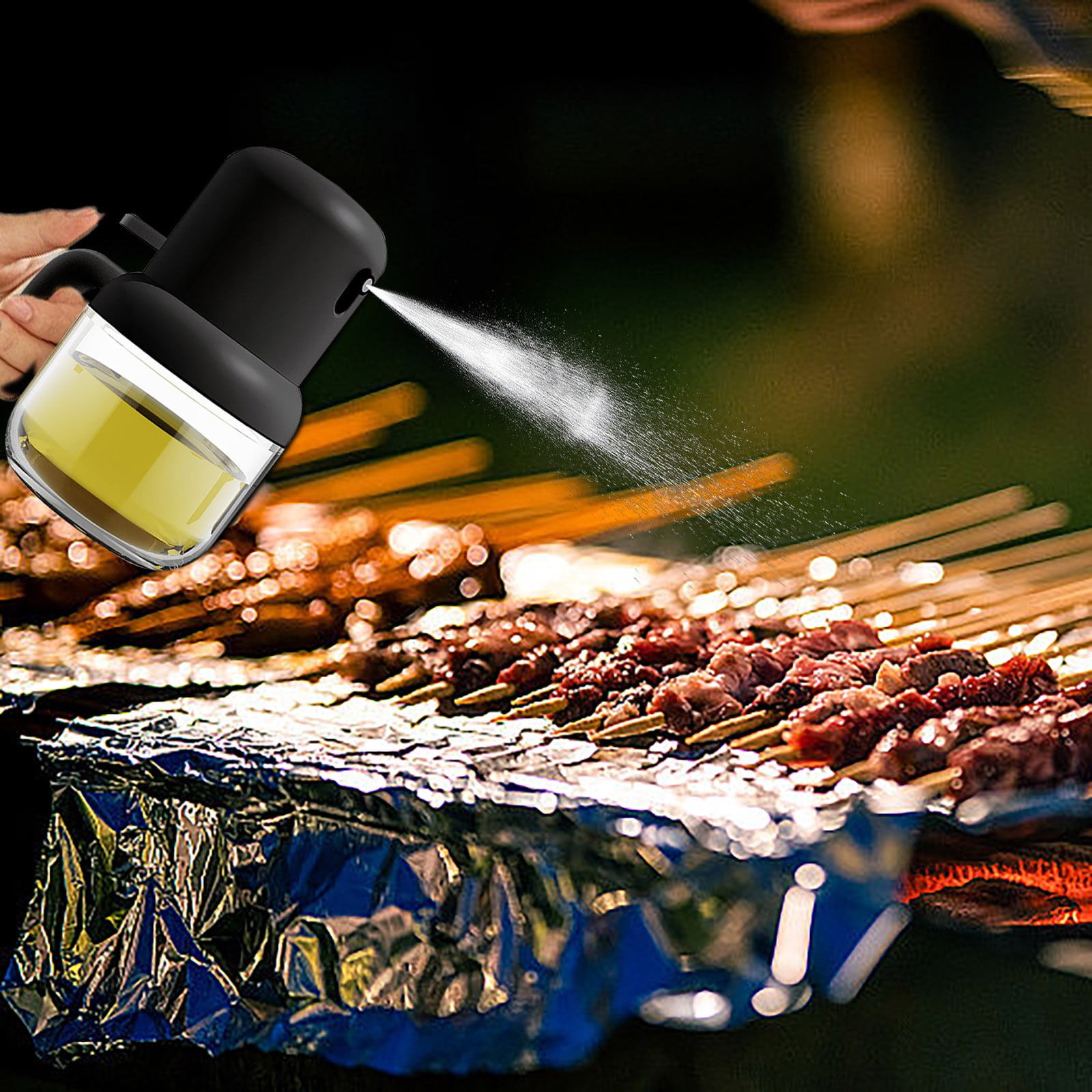 Heat Glass Oil Sprayer Press Spray Oil Bottle - Walmart.com