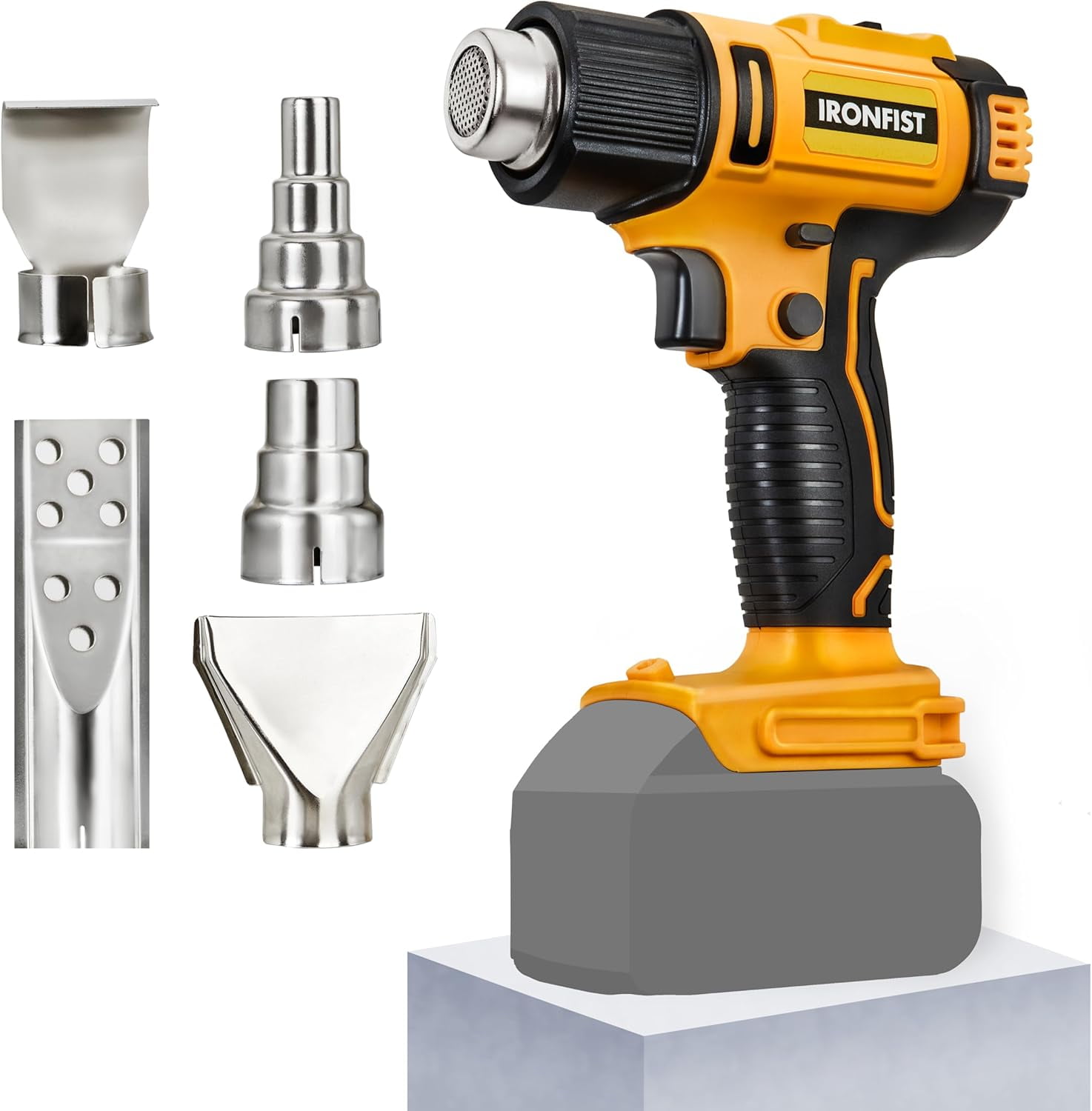 Heat Gun Cordless Lithium 20V Hot Air Gun 2-Temp Setting 300℃ 550℃ 4 ...