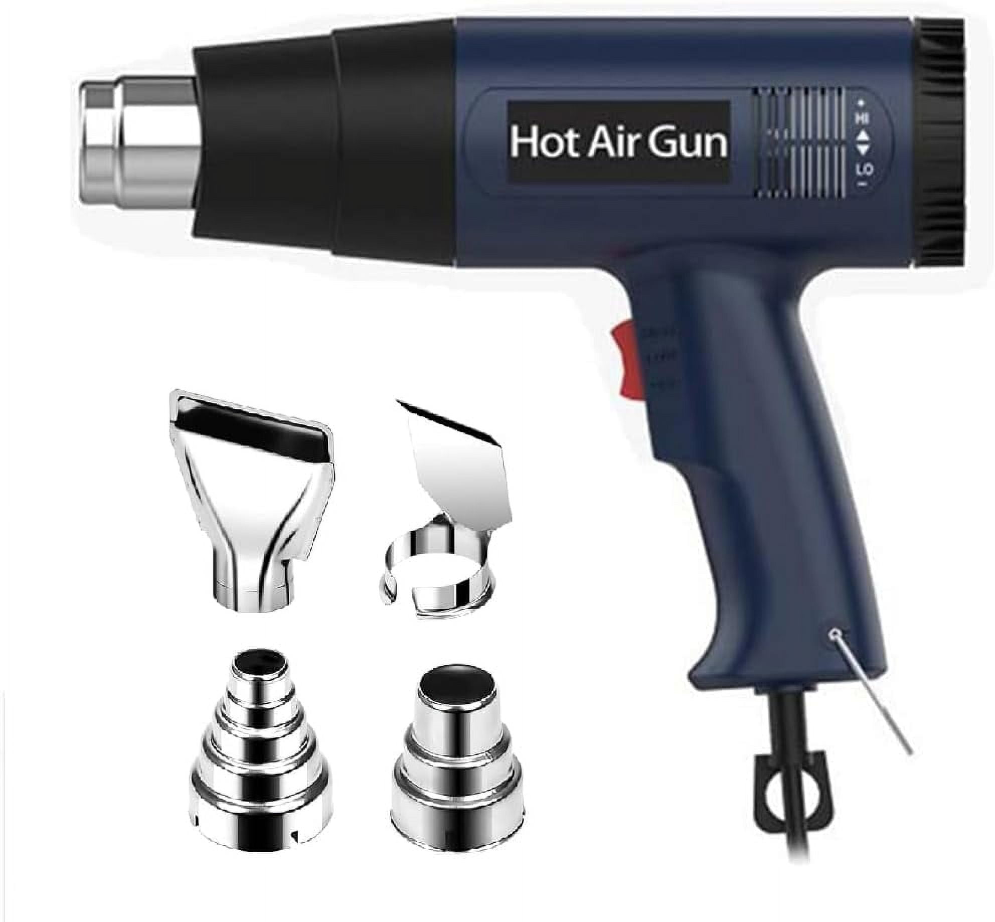 2000W Professional Heat Gun with 4 Nozzles, Adjustable Temperature ...