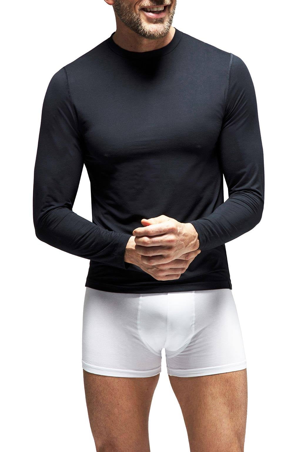 Heat Holders Mens Warm Base Layer Thermal Underwear Shirt Black Large ...