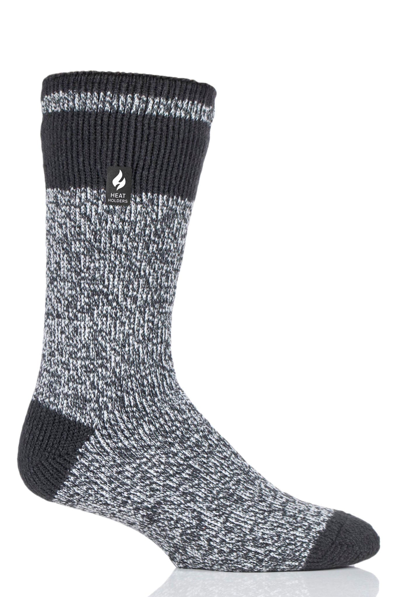 Heat Holders Rook Block Twist Crew Sock - Men's, Charcoal/Light Grey ...