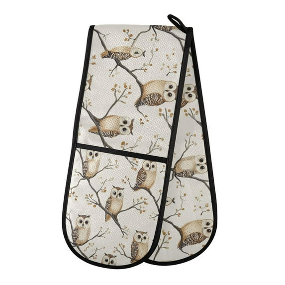 Heat-Insulating Gloves Two-Way Gloves Double Mitt Oven Mitts Suitable ...