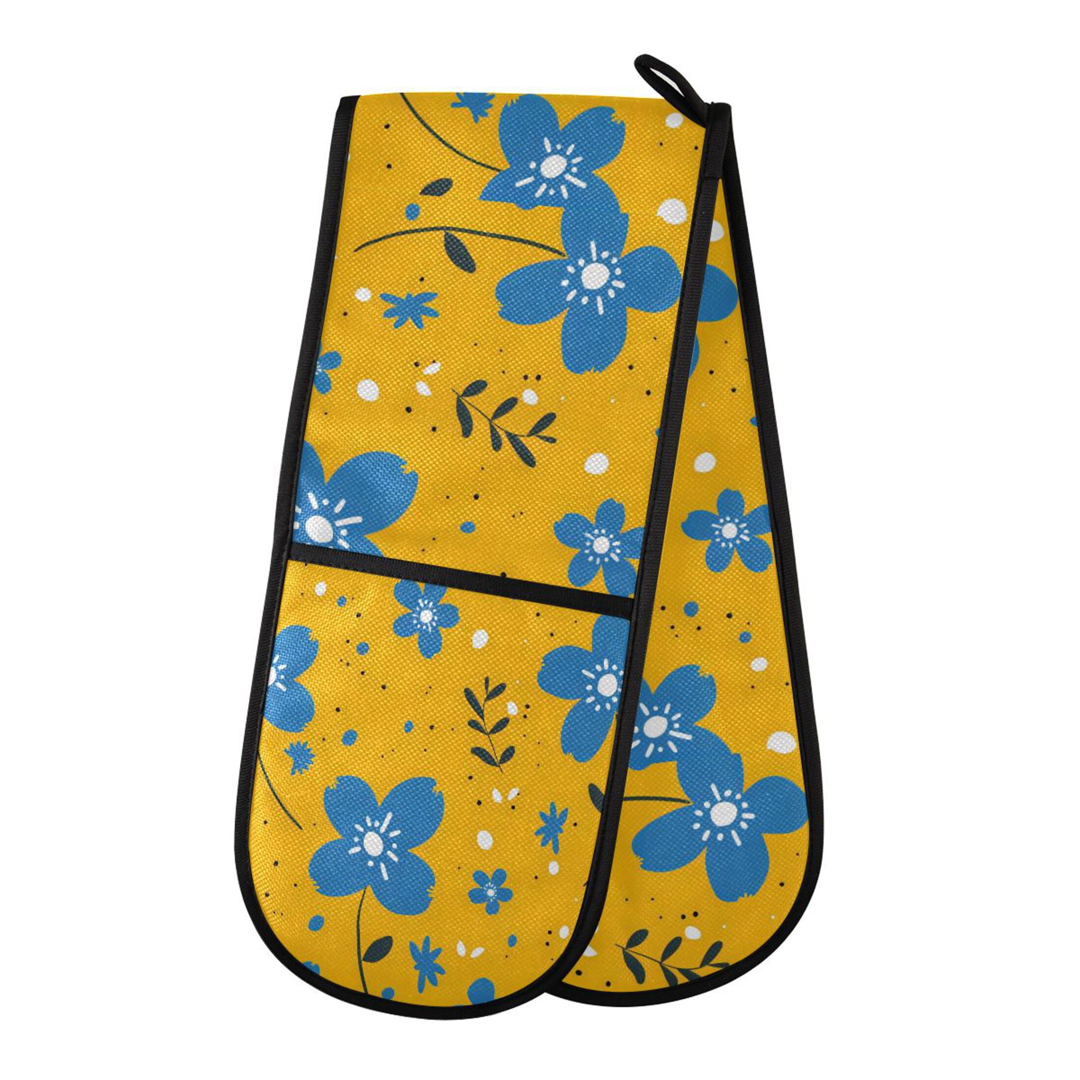 Heat-Insulating Gloves Two-Way Gloves Double Mitt Oven Mitts Suitable ...