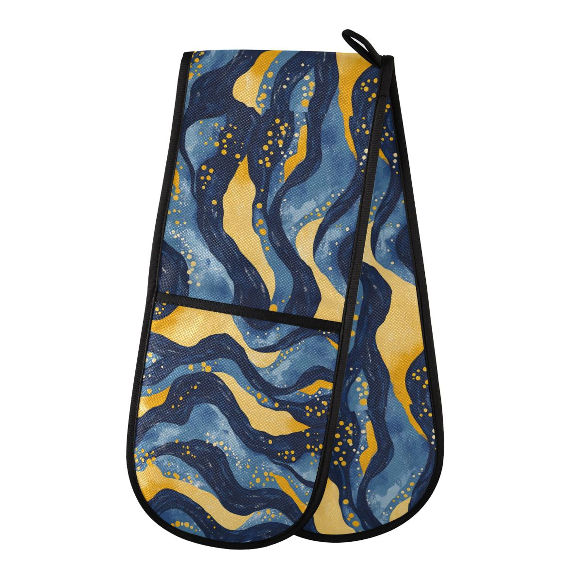 Heat-Insulating Gloves Two-Way Gloves Double Mitt Oven Mitts Suitable ...