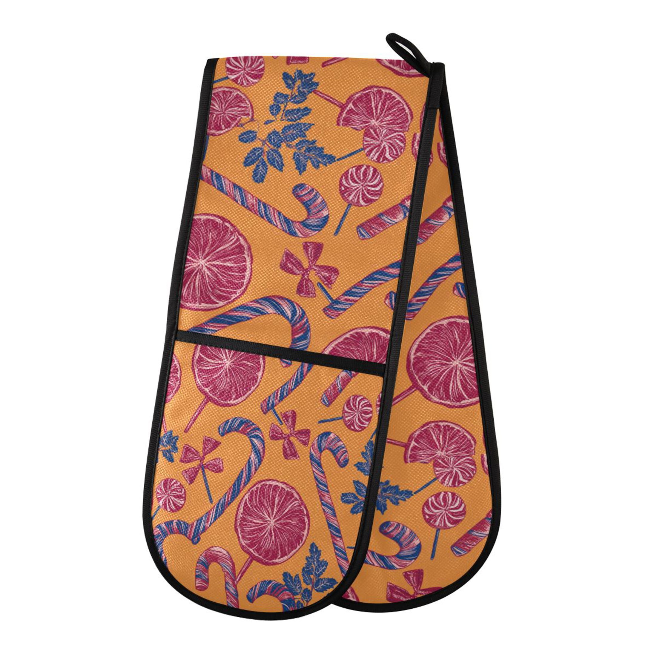 Heat-Insulating Gloves Two-Way Gloves Double Mitt Oven Mitts Suitable ...