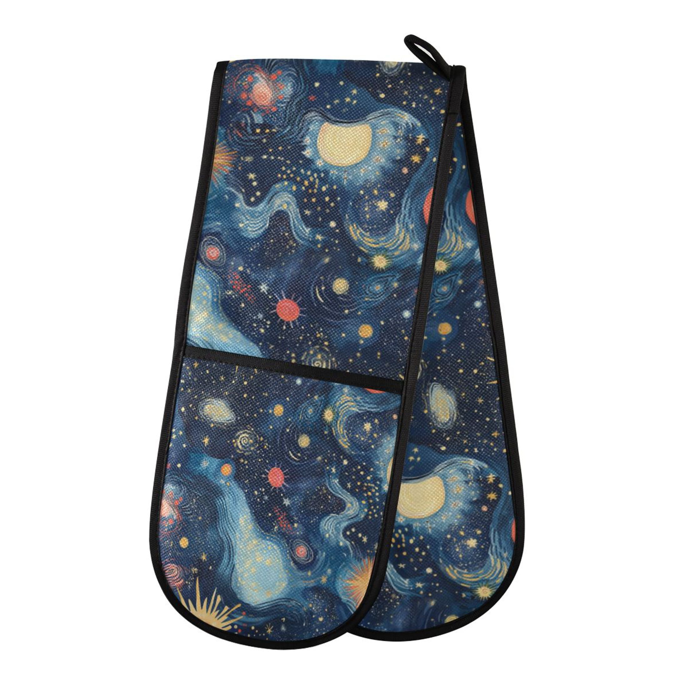 Heat-Insulating Gloves Two-Way Gloves Double Mitt Oven Mitts Suitable ...