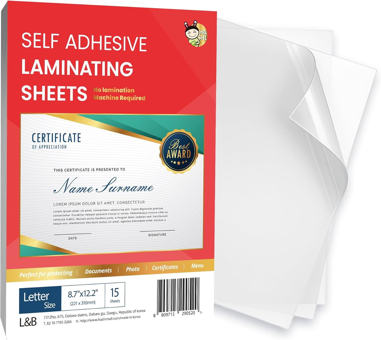 No Heat Laminating Sheets Self Sealing 15, 20, 25, 50, 100 , 4mil ...