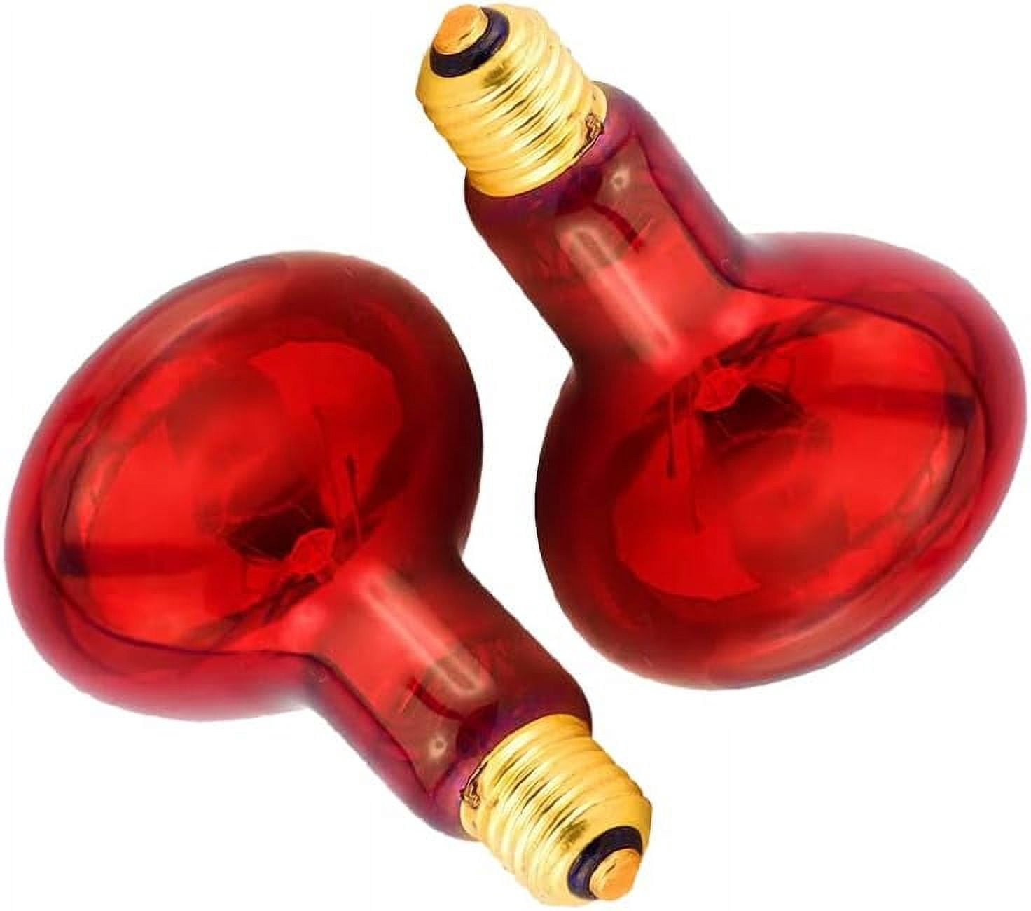 Heat Lamp Bulb 150 Watt 2 Pack Full Red Infrared Glass Lamp Bulb for ...