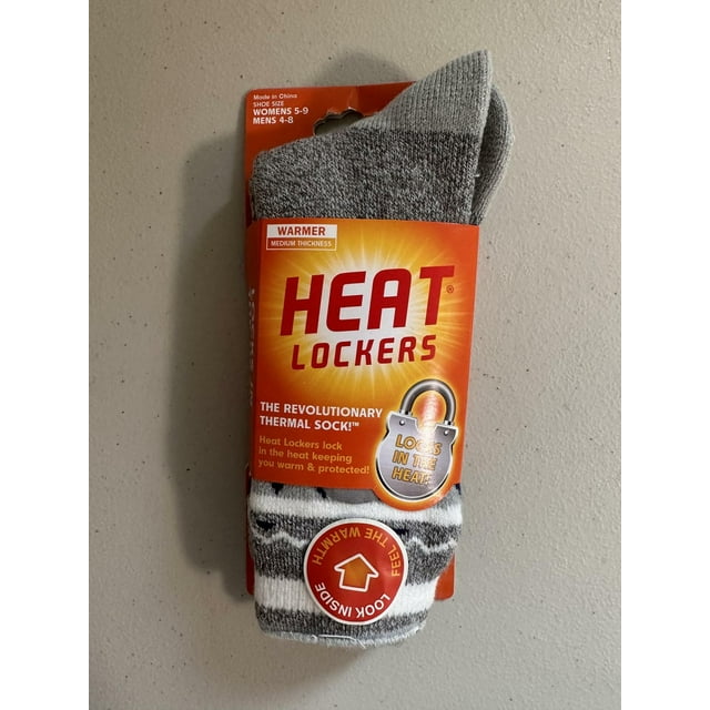 Heat Lockers Thermal Sock Medium Thickness, 1 Pair - Mens 4-8 Womens 5 ...