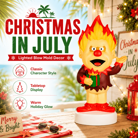 Heat Miser LED Lighted Blow Mold Tabletop Christmas Decor Festive ...