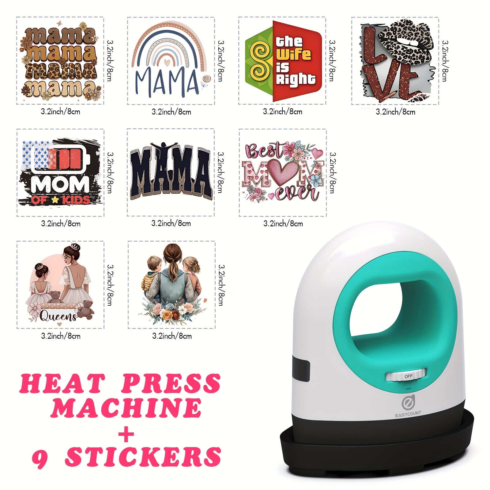 Heat Press Knob Types Mini Heat Press Machine, Small Heat Press ...