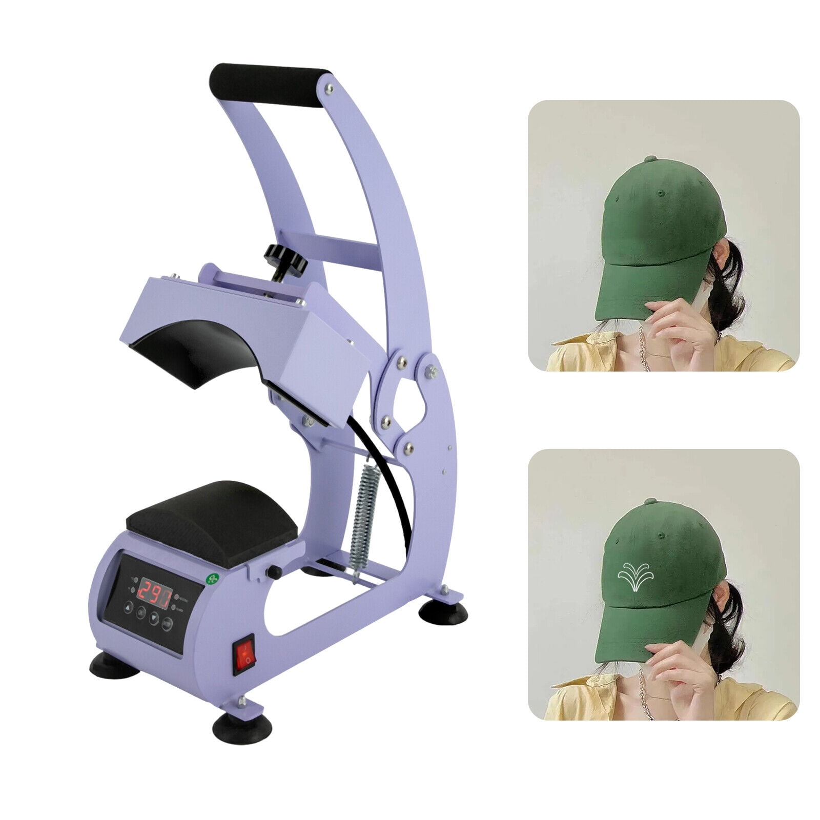 Heat Press Machine Cap Hat Heat Transfer 2 Heating Pads Printing ...