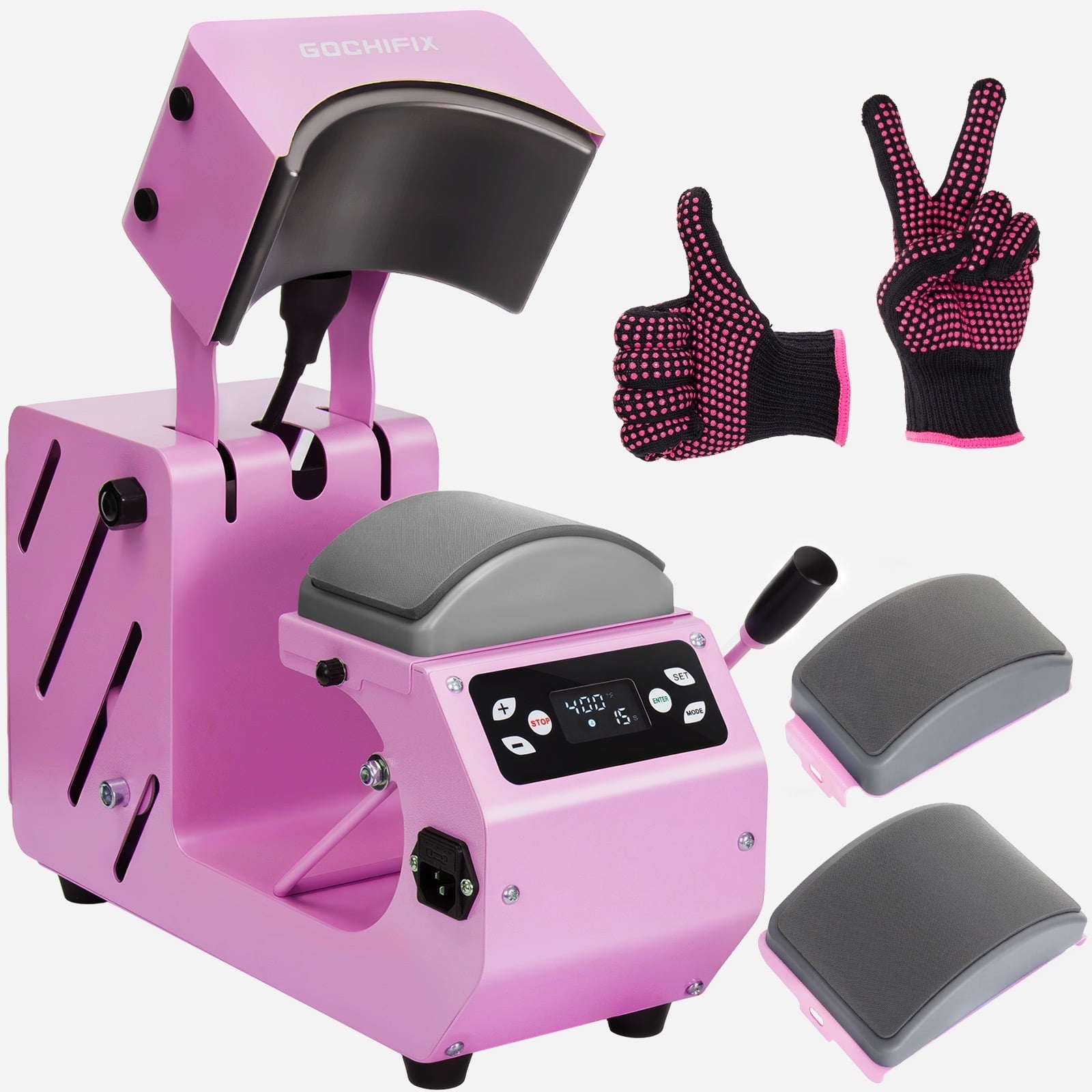 Hat Heat Press Machine,GOCHIFIX Automatic Hat Heat Press with 2pcs ...