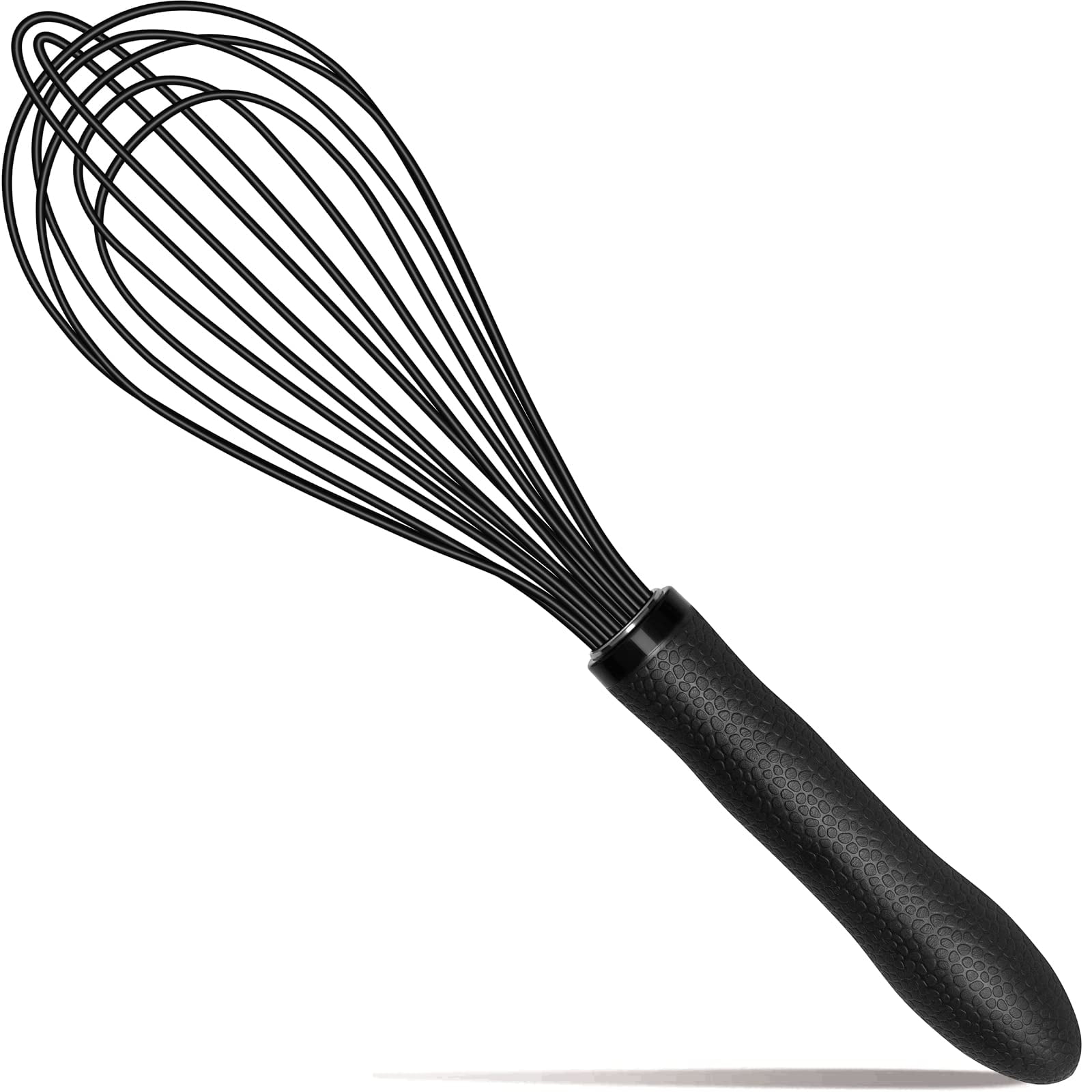 Heat Proof Silicone Whisk, Rust Resistant Stainless Steel Wire, Non ...