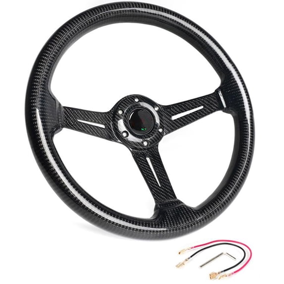 Luxury 14" Steering Wheel With Carbon Fiber Surfaces And Heat Resistant ...