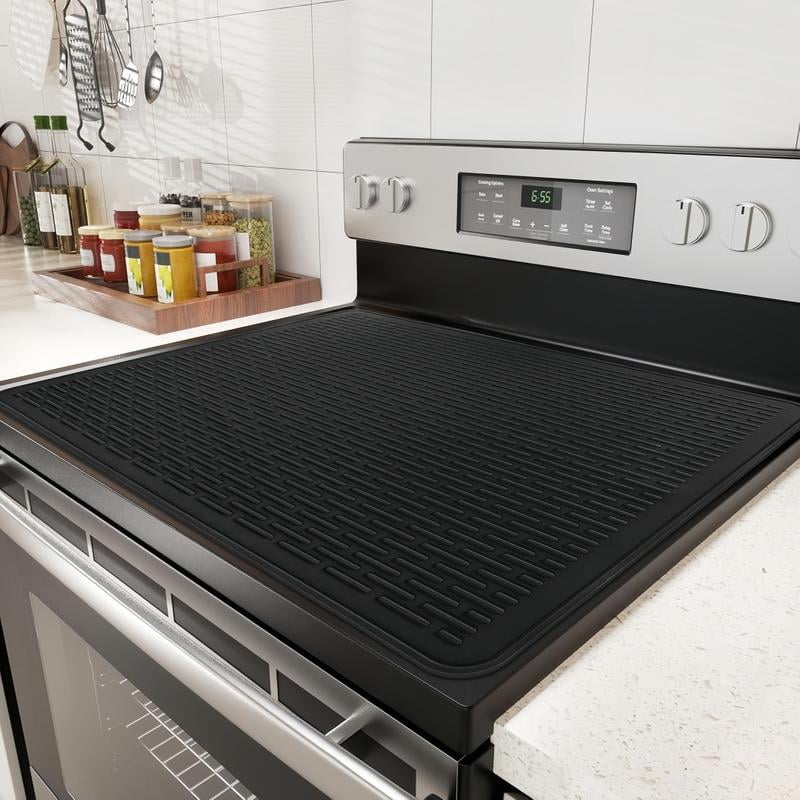 Heat Resistant 28”x20” Silicone Stove Top Cover for Electric & Induction Cooktops ,Dishwasher ...