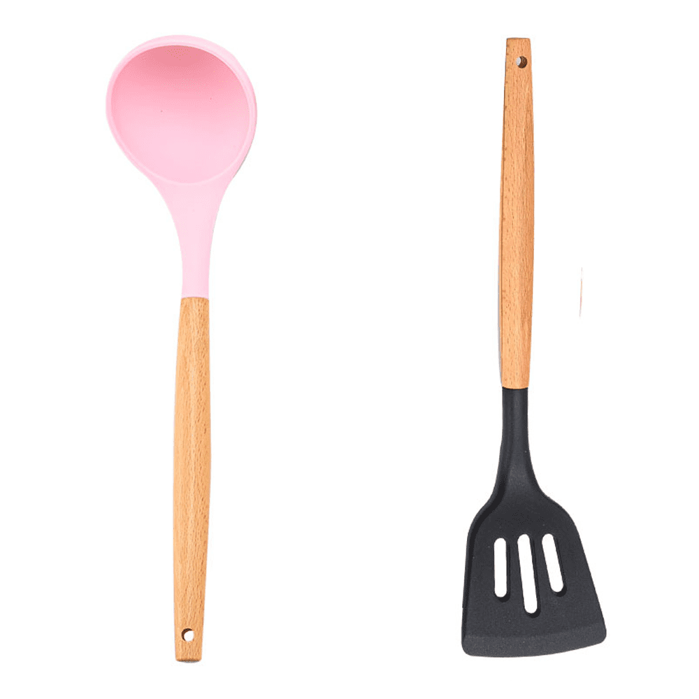 Heat Resistant Cooking Utensils Kitchen Utensils Silicone Set, Heat ...