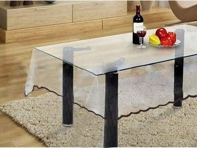 Heat Resistant,Easy Clean Waterproof Plastic Table Cover, Crystal Clear ...