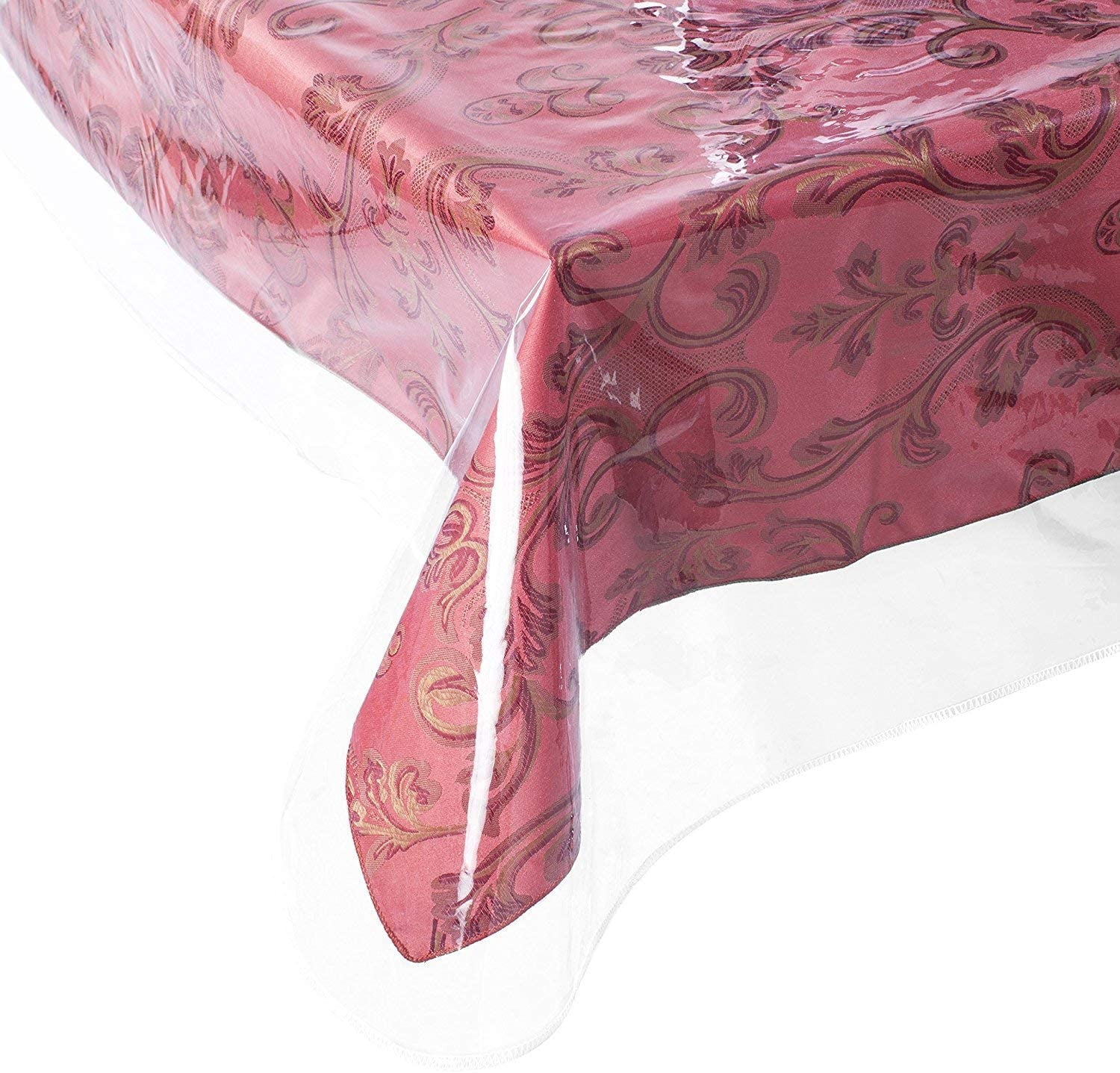 Heat Resistant,Easy Clean Waterproof Plastic Table Cover, Crystal Clear ...