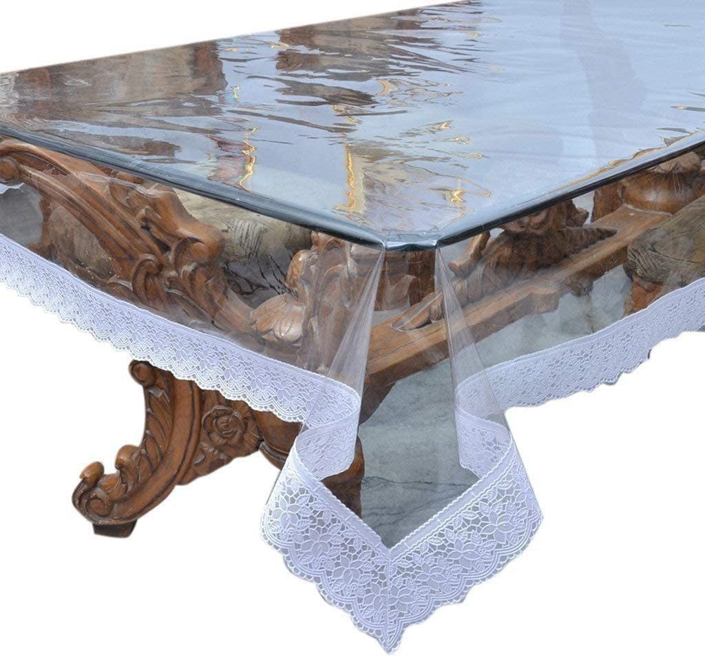 Heat Resistant,Easy Clean Waterproof Plastic Table Cover, Crystal Clear ...