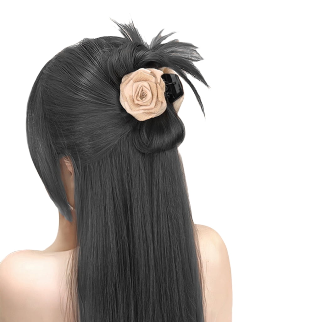 Heat Resistant Fiber Wigs Clip Updo Bun Hairpiece Ponytail Holder for ...