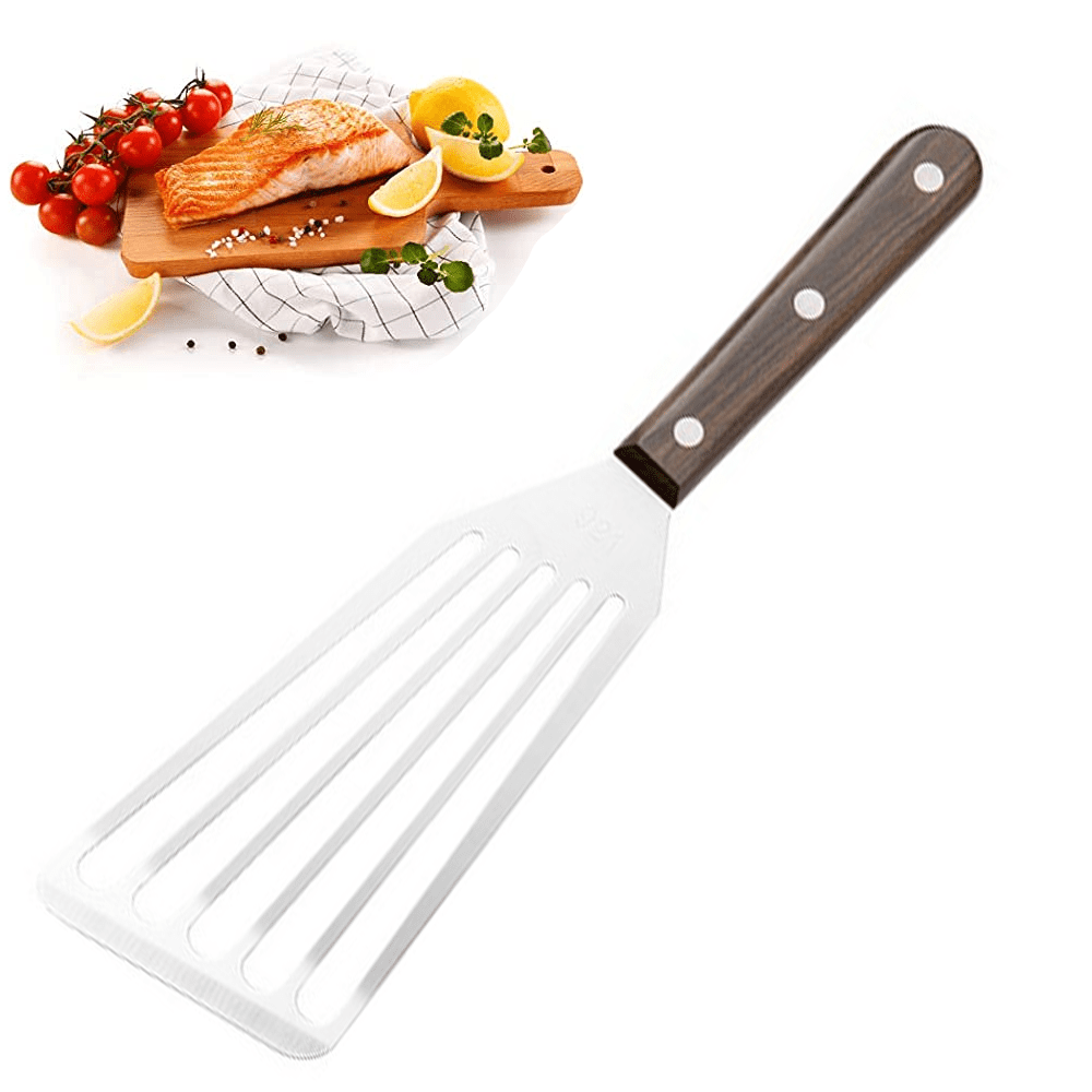 Heat Resistant Fish Spatula - Stainless Steel Metal Spatula for Non ...