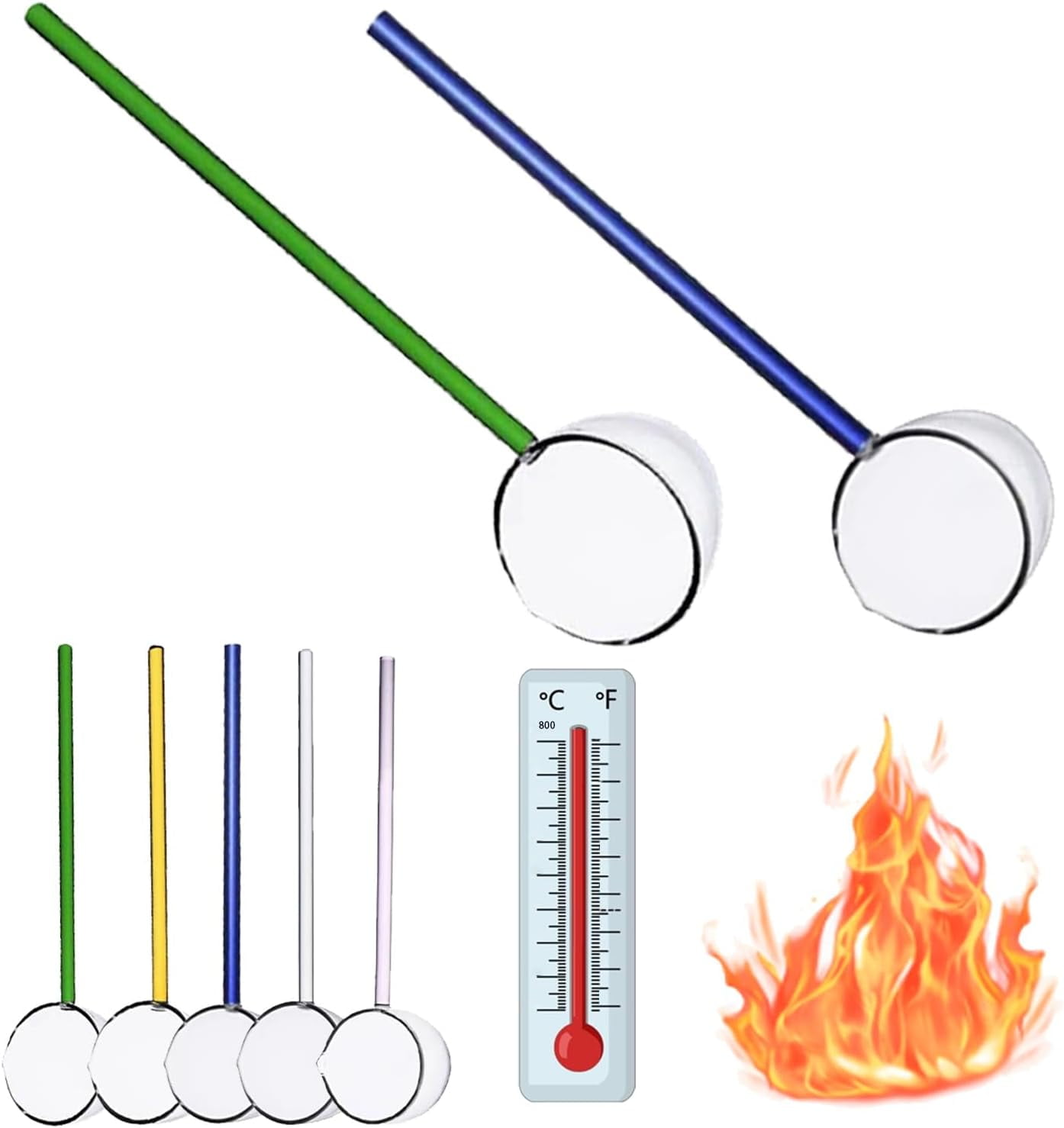 Heat Resistant Glass Ladle, High Borosilicate Multi-purpose Long Spoon ...