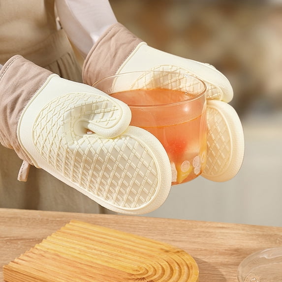 Heat Resistant Gloves for Oven and Microwave, Silicone Hot Pads for ...