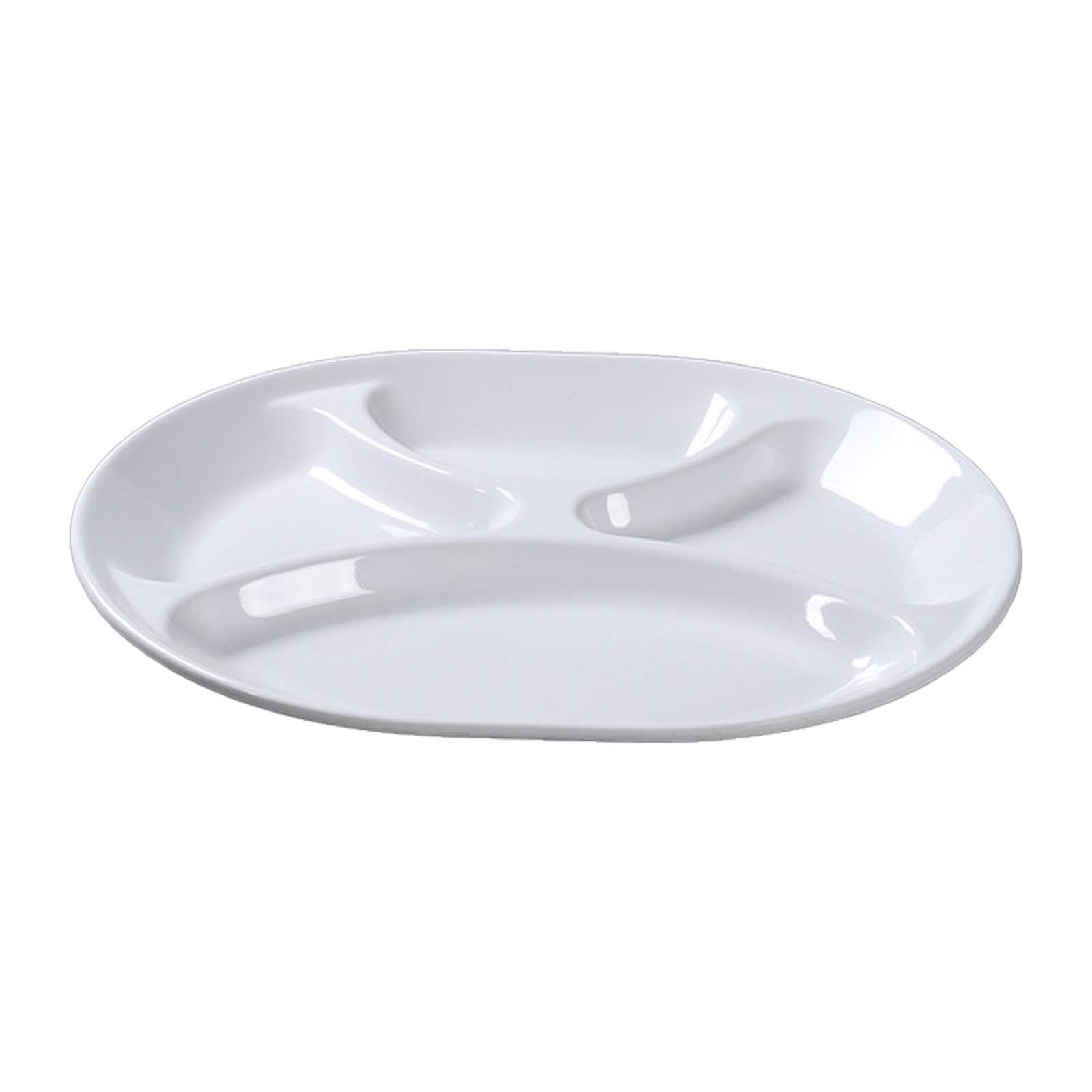 Heat-Resistant Imitation Porcelain Compartment Fast Food Trays - Ideal ...