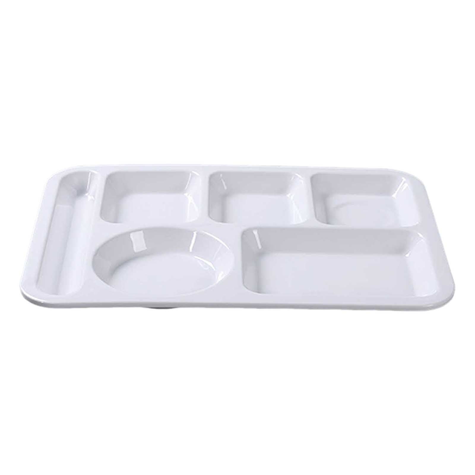 Heat-Resistant Imitation Porcelain Compartment Fast Food Trays - Ideal ...