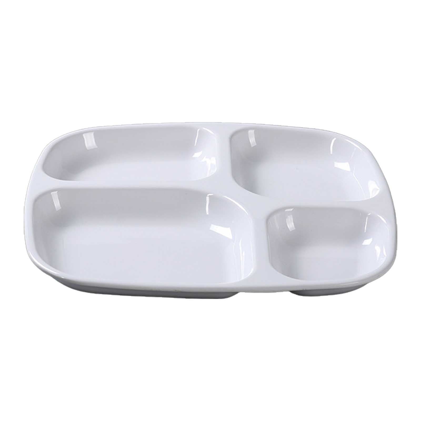 Heat-Resistant Imitation Porcelain Compartment Fast Food Trays - Ideal ...
