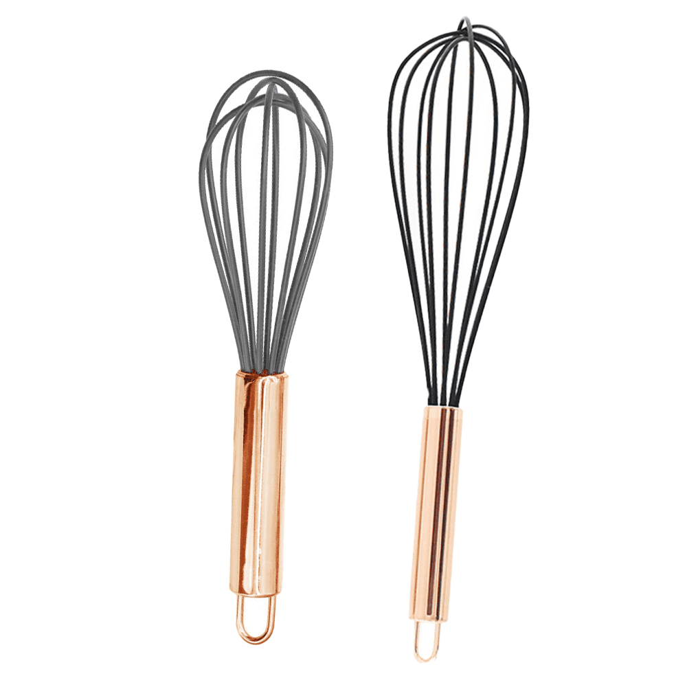 Heat Resistant Kitchen Tools Silicone Whisks for Cooking, Stainless ...