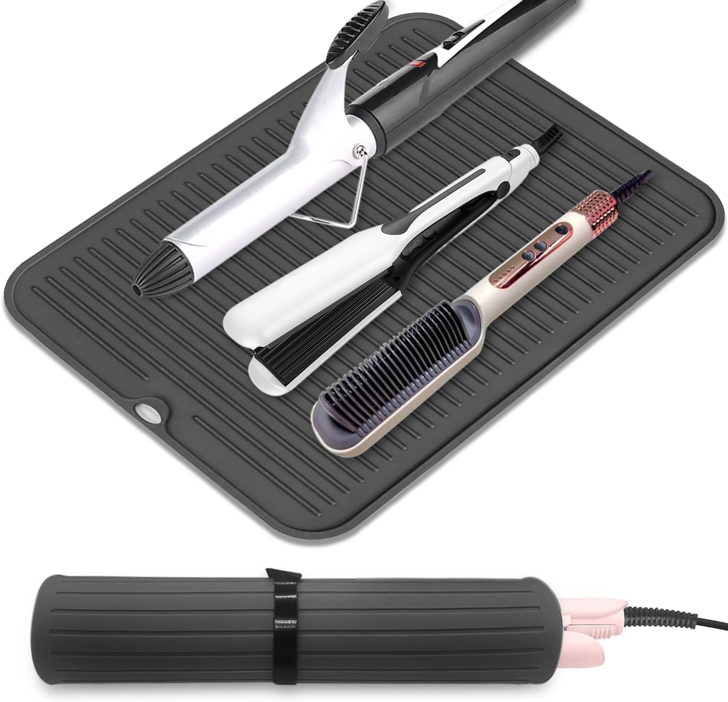 Large Silicone Hot Hair Tools Mat for Styling Irons and Straighteners ...