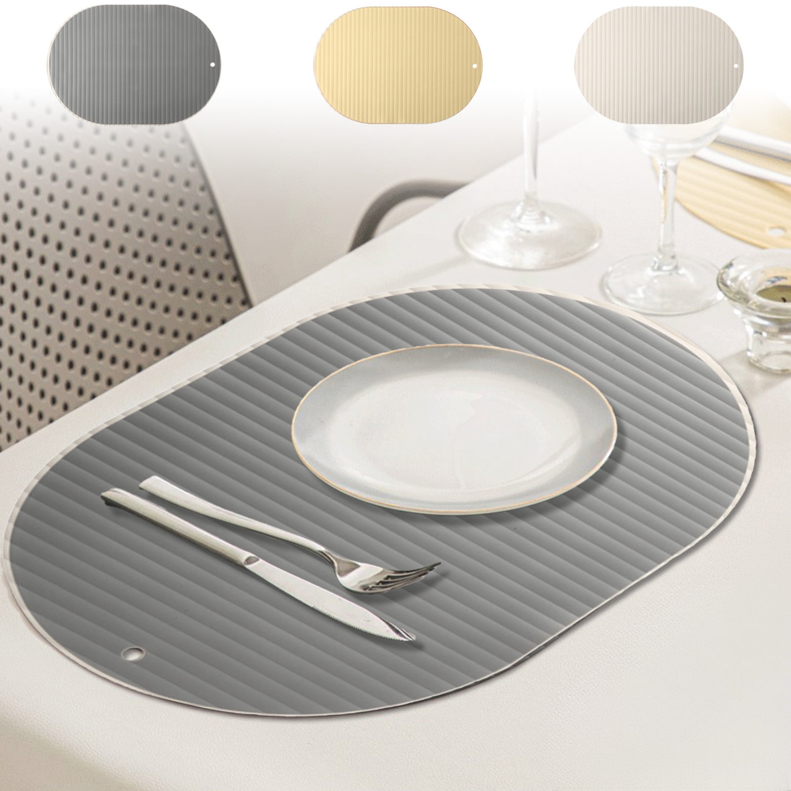 Heat Resistant Non Slip Silicone Dining Mat | Food Grade Placemat ...