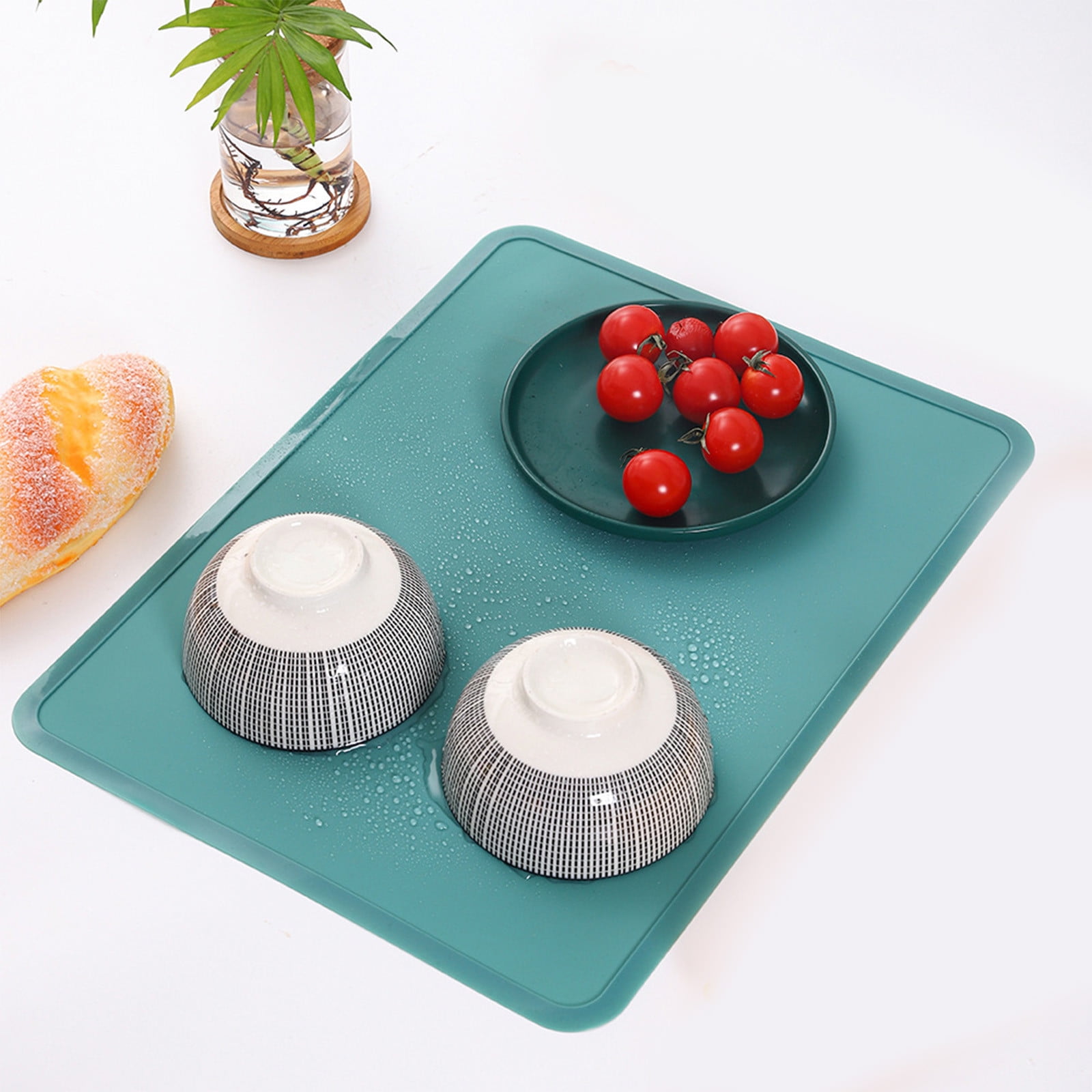 Heat-Resistant Non-Slip Silicone Placemat for Dining Table, Easy to ...