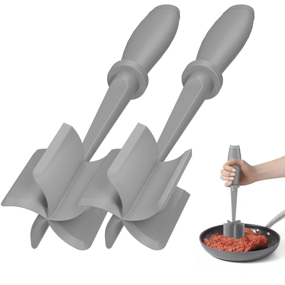 Heat Resistant Nylon Meat Chopper, Ground Beef Hamburger Smasher, Non ...