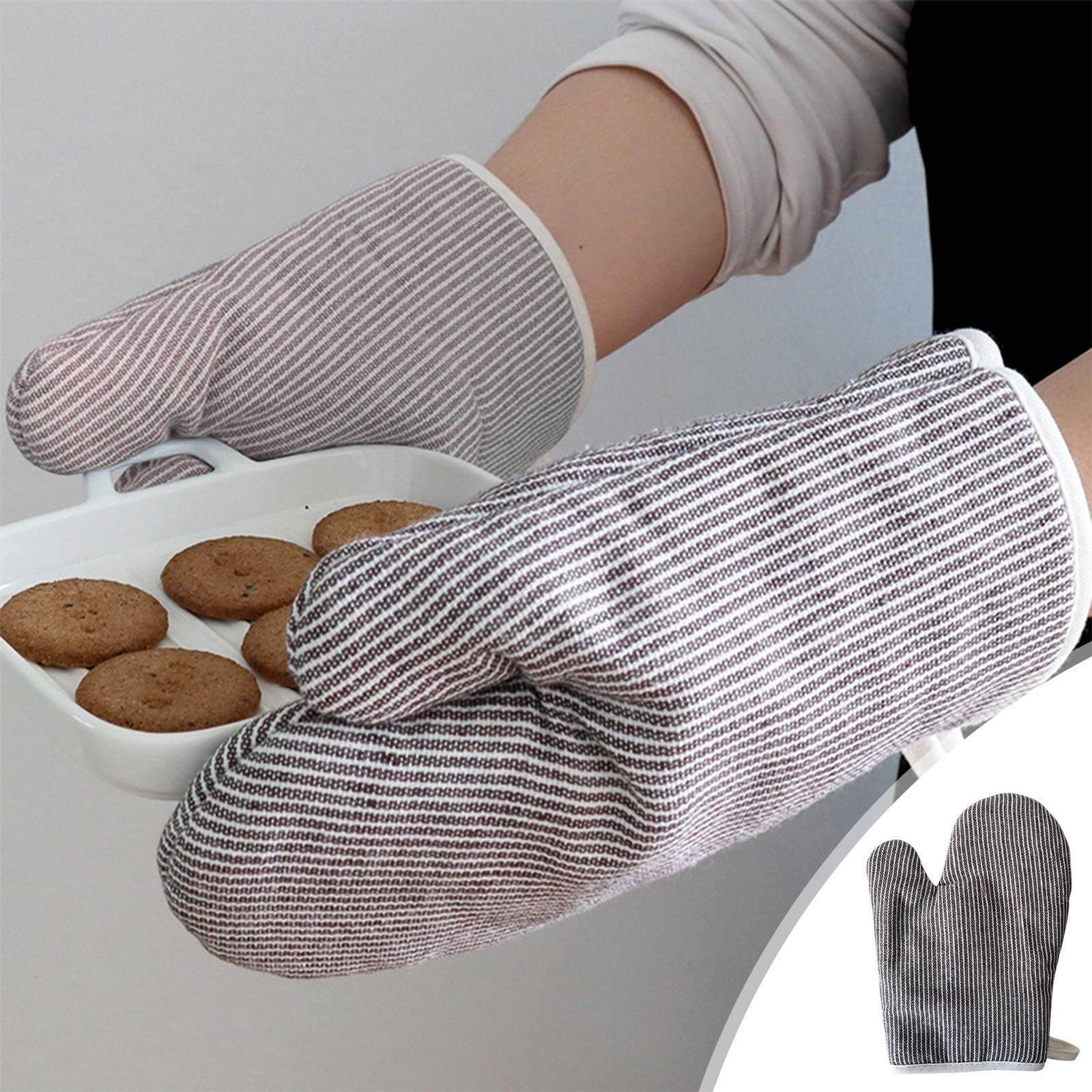 Heat Resistant Oven Mitts, Microwave & Baking Gloves, Household Kitchen ...